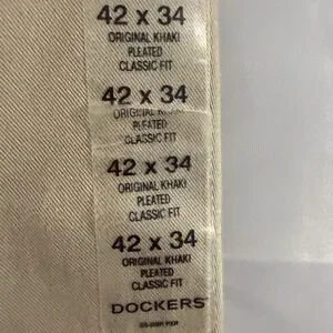 Dockers | Pants | Dockers Classic Fit Pleated Khaki Pants 42x34 Big ...